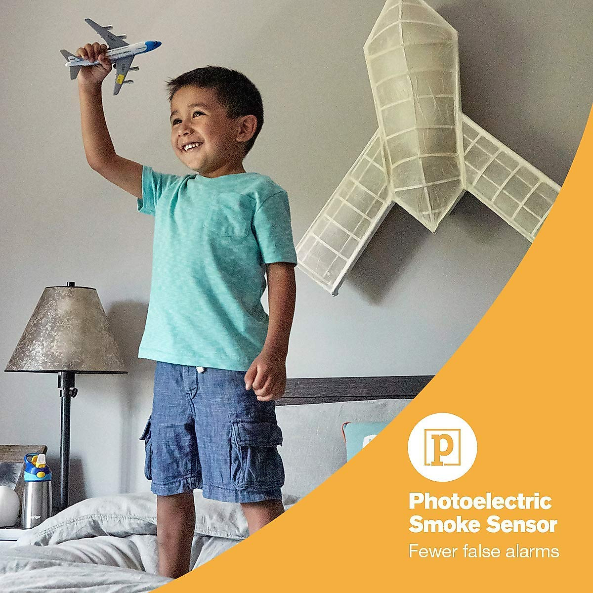 FIRST ALERT Battery Powered P1210E Smoke Alarm, White