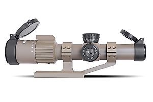 Monstrum Alpha Series 1-4x24 First Focal Plane FFP Rifle Scope | ZR305 H-Series Offset Scope Mount | Flat Dark Earth | Bundle