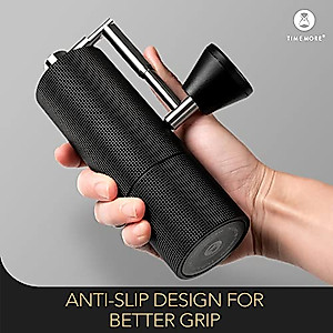 TIMEMORE Chestnut C3 PRO Manual Coffee Grinder, Stainless Steel Conical Burr Coffee Grinder, Hand Coffee Grinder with Foldable Handle and Adjustable Setting, for Espresso to French Press - Black