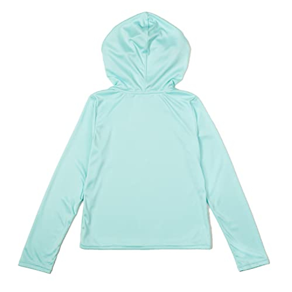 Speedo girls Uv Swim Long Sleeve Rashguard Rash Guard Shirt, Hooded Aqua Splash, Large US