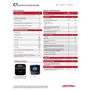 Life Fitness C1 Upright Indoor Cycling Exercise Bike with Go Console