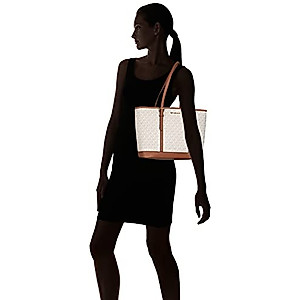 Michael Kors Jet Set Travel Signature Small Top Zip Shoulder Tote Vanilla