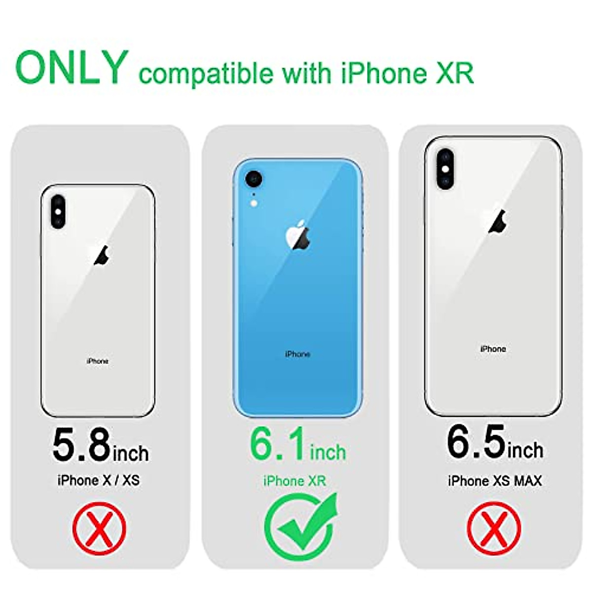 JJGoo Compatiable with iPhone XR Case Clear, Transparent Shockproof Phone Case, Slim Anti-Scratch Hard PC Back Protective Cover Bumper, Clear