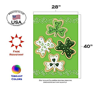 Toland Home Garden Shamrock Cookies House Flag