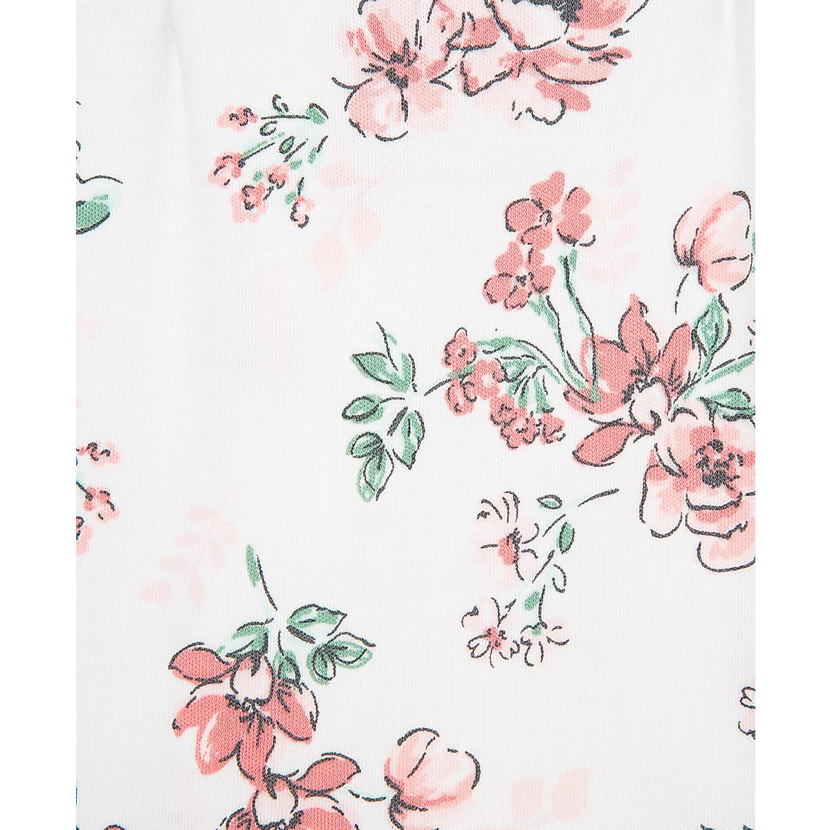 Little Me Baby Clothes & Outfits - Girls One Piece Hat & Footed Sleeper Pajamas - Newborn, Lace Floral Pink