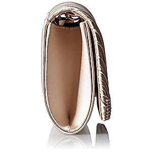 Jessica McClintock womens Chloe Satin Clutch Evening Handbag, Champagne, One Size US