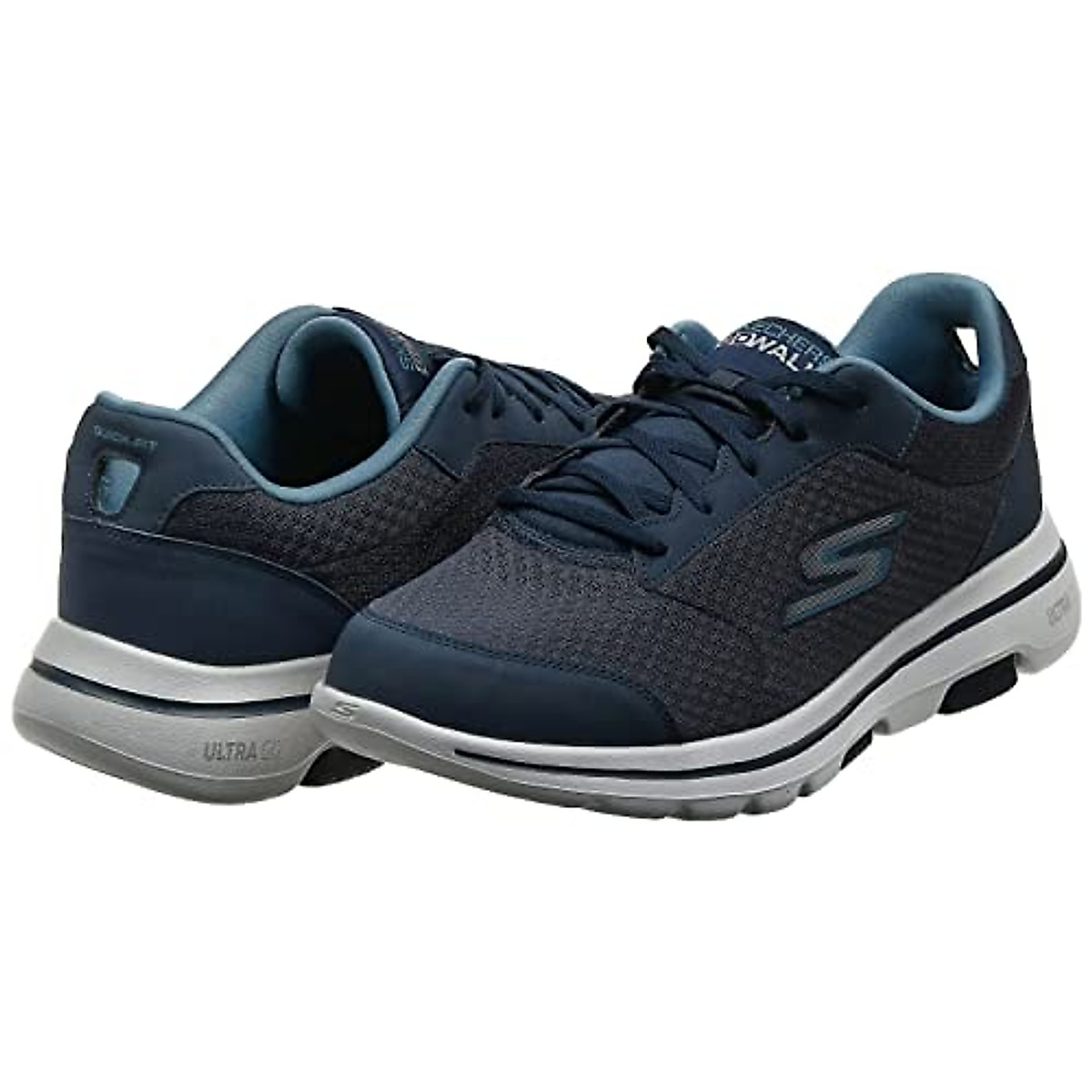 Skechers mens Gowalk 5 Qualify - Athletic Mesh Lace Up Performance Walking Shoe Sneaker, Navy, 11 US