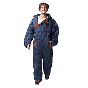 Selk'bag Pro Wearable Sleeping Bag I Outdoor and Indoor Sleeping Bag for Camping, RV Trips, Travelling, Hammocks, Backpacking, Lounging - Blue Navy - Large