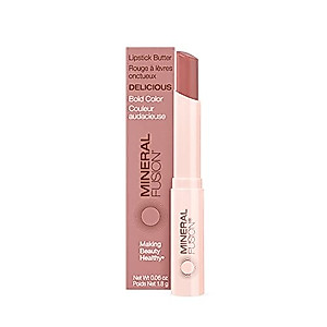 Mineral Fusion Lipstick Butter 0.06 Ounce, Delicious, 1 Count
