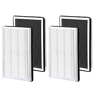 LOSKLENO 25 Replacement Filter 4 PACK Compatible with 25 Air Purifier, True HEPA 13 Fit for 25 Series Air Purifier B1/S1/W1 Models