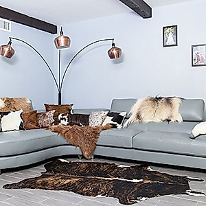 rodeo Cowhide Rug, Dark Brindle: XXL 6x8ft (180cmx240cm)