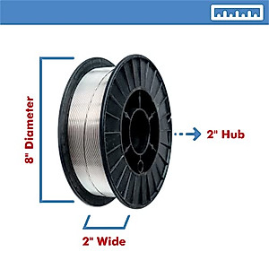 PGN Flux Core MIG Wire - E71T-GS - 0.035 Inch - 10 Pound Spool - Gasless Mild Steel MIG Welding Wire with Low Splatter - For All Position Arc Welding and Outdoor Use