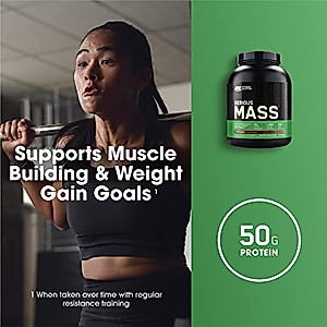Optimum Nutrition Serious Mass Weight Gainer Protein Powder, Vitamin C, Zinc and Vitamin D for Immune Support, Chocolate, 6 Pound (Packaging May Vary)