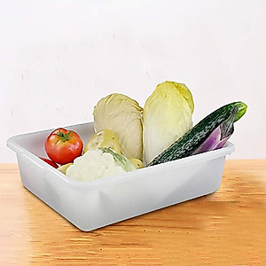 Joyeen Wash Basin Tub, Plastic Dish Pan 8 Liter, White Bus Tubs, Set of 4