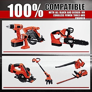 VANTTECH 2Pack HPB18 18V 4.0Ah Ni-Mh Replacement for Black and Decker Battery 18V Ni-Mh Compatible with HPB18-OPE 244760-00 A1718 FS18FL FSB18 Firestorm