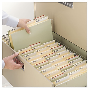 Smead SuperTab® Fastener File Folder, 2 Fasteners, Oversized Reinforced 1/3- Cut Tab, Guide Height, Letter Size, Manila, 50 Each per Box (14535)