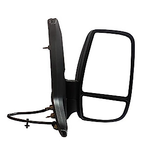 Replacement Passenger Right Side Mirror Upper Glass with Headted And Plate fit Ford Transit 150 250 350 from 2015 to Onward