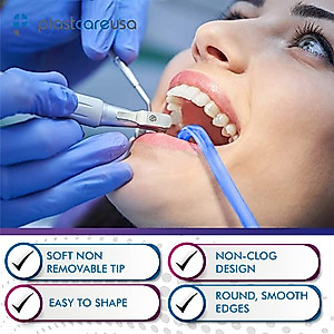 1000 Blue Clear Dental Saliva Ejectors Disposable Suction Tips (10 Bags of 100)