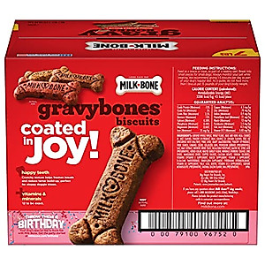 Milk-Bone Gravy Bones Dog Treats with Savory Meat Flavors, 7 Pounds