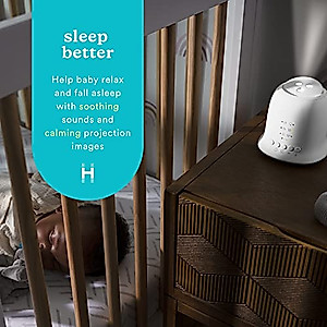Homedics Sound Machine and Projector with 6 Soothing Sleep Sounds for Your Baby and Kids and Tilt Projector with 9 Images to Help Your Kids Fall Asleep