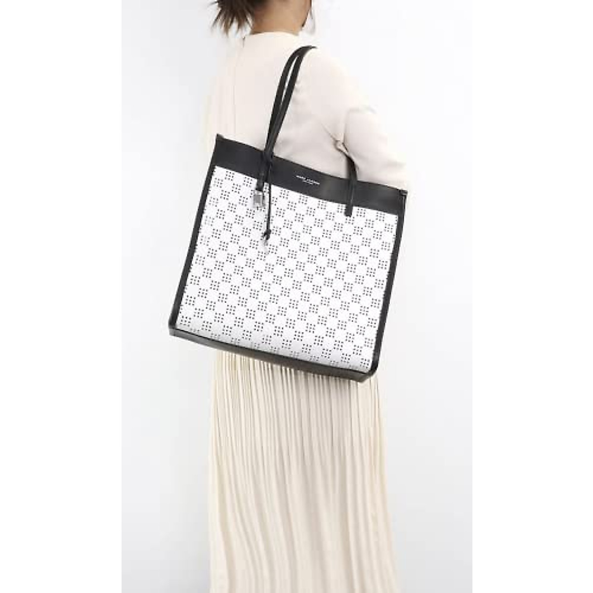 Marc Jacobs The Grind Coated Leather Tote (Cotton Multi)