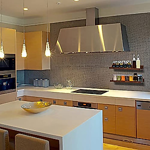 AZSKY Floating Book Shelves Wall Mounted Deep Walnut Display Shelves for Home Living Room Bedroom Bathroom Office Set of 2