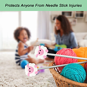 Yzzyemn 20 pcs Knitting Needle Stoppers Point Protectors Knitting Accessories and Supplies Knitting Tools Knitting Starter kit Beginner for Knitting Gifts