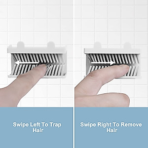 Hair Catcher, Reusable Shower Wall Hair Collector Hair Trap for Drain Protector, Silicone Hair Catcher for Bathroom Bathtub
