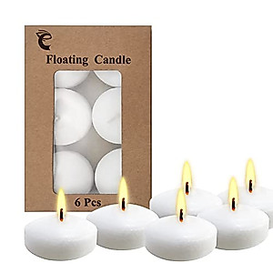 6Pack Floating Candles，Candle Floating Unscented Discs for Wedding, Pool Party, Holiday & Home Decor