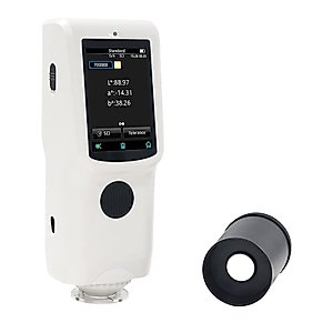 HFBTE Spectrocolorreader Color Meter Colorimeter Spectrometer Paint Ink Textile Ceramics Chroma Meter Spectrophotometer Color Difference Instrument with Ø4mm Aperture SCI D65 A F2(CWF) Mass Storage