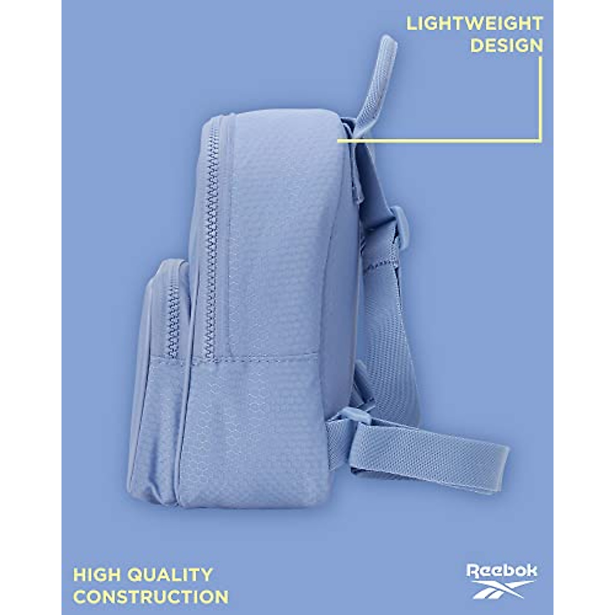 Reebok Women's Backpack - Sydney Lightweight Mini Shoulder Purse - Casual Gym Bag for Kids, Teens, and Adults, Size One Size, Stormy Peri