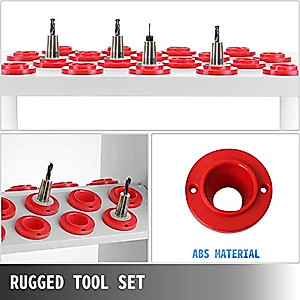Vevor Tool Cart 40 Taper Tool Holder CNC Tool Cart 36 Capacity CAT40 BT40 Service Carts with Wheels Heavy Duty (BT40 36 Capacity) : Tools & Home Improvement