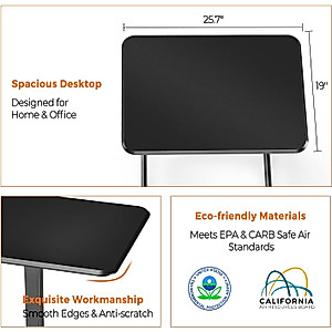 Sweetcrispy Small Mobile Rolling Standing Desk - Overbed Table, Teacher Podium with Wheels, Adjustable Work Table, Rolling Desk Laptop Computer Cart for Home, Office, Classroom