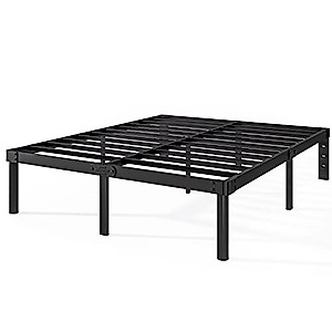 RLDVAY King-Bed-Frame, 12 Inch Metal-Bed-Frame-King, Heavy Duty Platform King Size Bed Frame No Box Spring Needed, Easy Assembly, Noise Free, Black