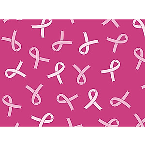 Lide Road Ribbon Pattern Wrapping Paper Set, 8 Sheets Breast Cancer Gift Wrapping Paper Pink Ribbon Wrapping Paper Breast Cancer Awareness Supplies and Decorations Wrapping Paper 20'' x 27''