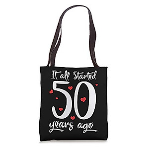 Wedding Anniversary 50 Years Together Golden Family Marriage Tote Bag