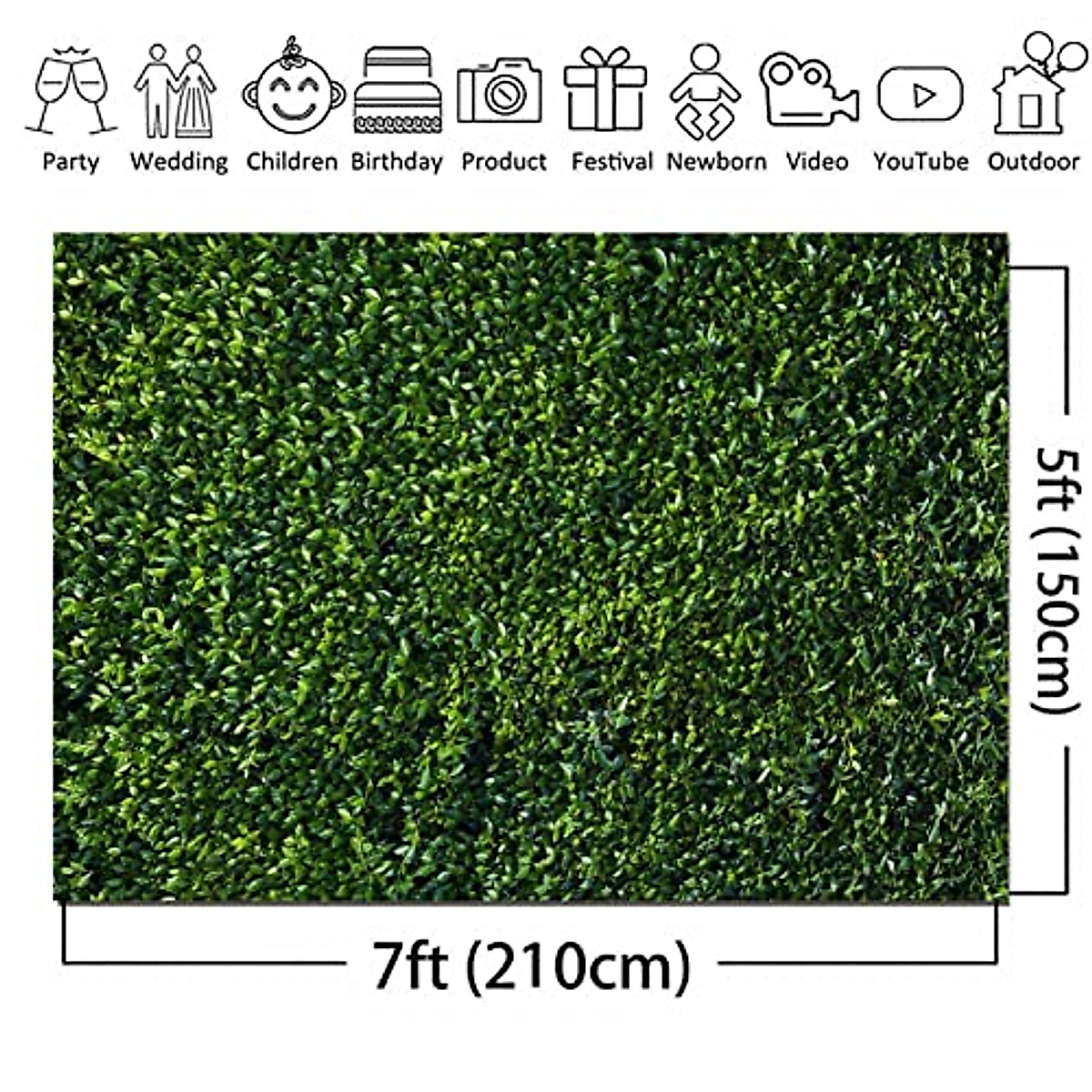 Spring Nature Green Leaves Photography Backdrops Newborn Baby Shower Backdrop Wedding Birthday Party Decoration Photo Studio Props Supplies 7x5ft Polyester