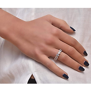 5.00mm 925 Sterling Silver Cubic Zirconia Fashion Ring - Eternity, Engagement, Wedding Band