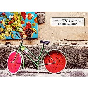 CIVOTIL Laundry Sign, Sarcastic Laundry Decor, Funny Laundry Room Decor, Laundry Signs For Laundry Room Decor, Alexa Do The Laundry, 4"x16"