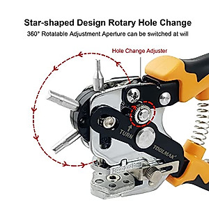 Leather Hole Punch Tools Multifunction Hole Puncher,Very Effortless Get Perfect Holes for Leather and Belt,Cardboard,Plastic,Creative Gifts for DIY Lovers