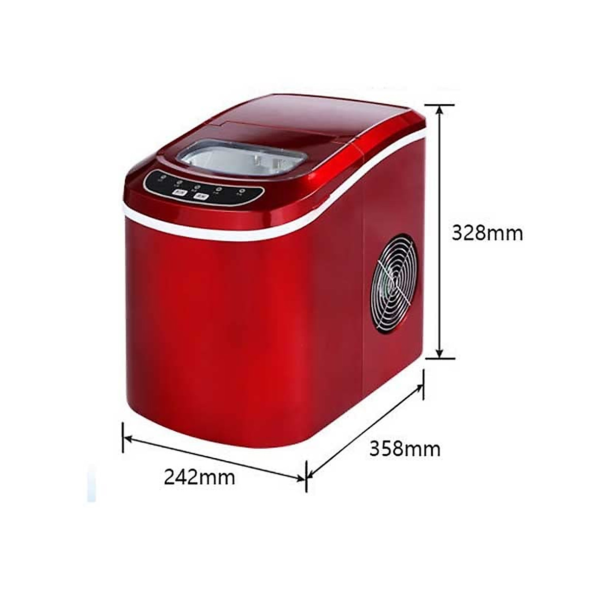 LUKEO Electric Ice Cube Maker Machine Portable Generator Cooler Compressor Chopper for a House Bars Restaurants Shops
