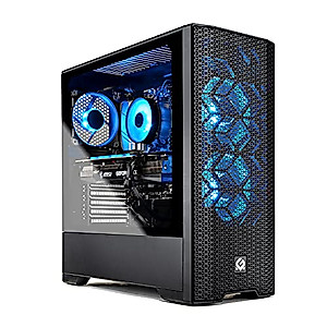 Skytech Gaming Blaze 3.0 Gaming PC Desktop – AMD Ryzen 5 3600 3.6GHz, RTX 3060 Ti 8G GDDR6, 1TB NVMe, 16G DDR4 3000, 600W Gold PSU, AC Wi-Fi, Windows 10 Home 64-bit, Black