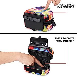 USA GEAR DSLR Camera Sleeve with Molded EVA Hard Shell Camera Case Protection, Quick Access Opening, Padded Interior and Rubber Coated Handle-Compatible with Nikon, Canon, Olympus and More (Geometric)