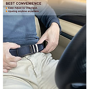 KEMISANT Belt Men, Sliding Ratchet Belt Genuine Leather For Gift Mens Dress Pants Oxfords,Size Adjustable(Purplish Blue,30"-36" Waist Adjustable)