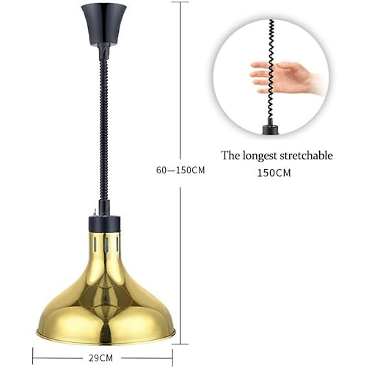 Food Heating Lamps, Hanging Food Heating Lamps, Food Heating Lamps with Telescopic Hoses, High-Power Commercial Kitchen Equipment for Hotels, Household Items