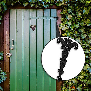 Cionyce 4Pcs Tee-Strap Hinges Heavy Duty Hinges Hardware Antique Black Decorative Hinges for Barn Door,Gate with Screws (4.33" *2.75")