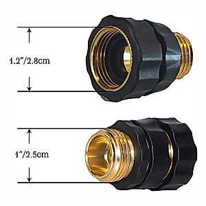 NEROSUN 3/4 Inch Garden Hose Quick Connector, 6 Set Male and Female Quick Connect Garden Hose Fittings