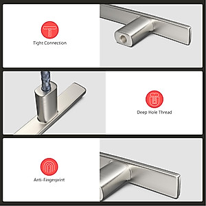 homdiy 3 inch Cabinet Handles 20 Pack Brushed Nickel Cabinet Pulls Arch Drawer Hardware Modern Dresser Pulls for Kitchen Bathroom Cupboard, Zinc Alloy