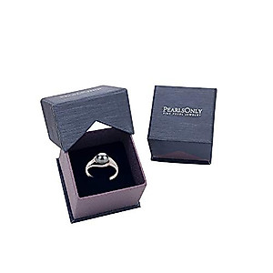 Clare Black 6-7mm AAA Quality Freshwater 925 Sterling Silver Cultured Pearl Ring For Women - Size-8