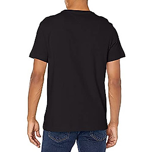 Tommy Hilfiger mens Short Sleeve Logo T-shirt T Shirt, Jet Black, Large US